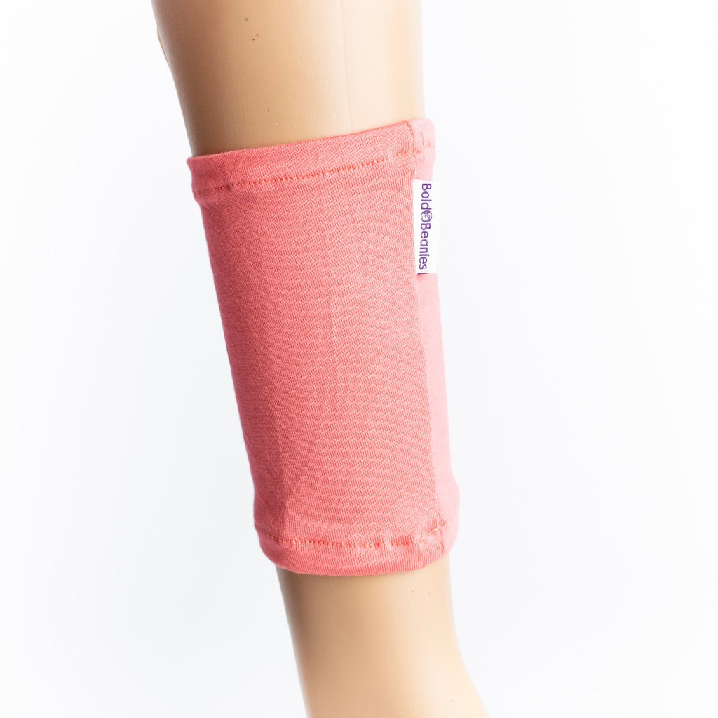 PICC Line Sleeve Cover Coral Pink Plain Custom UK Chemo IV Diabetic ...