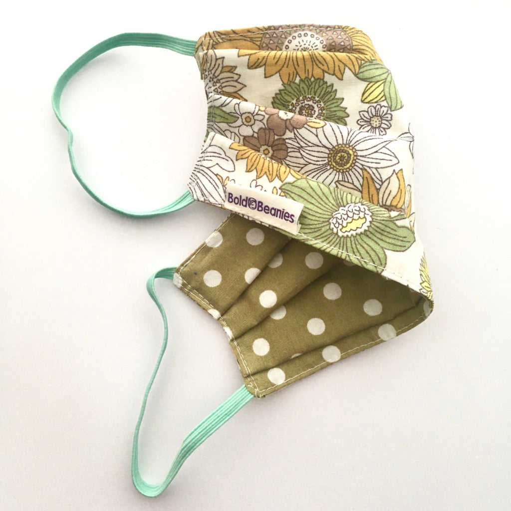 Pretty Surgical-Style Face Mask Sunflower – Bold Beanies