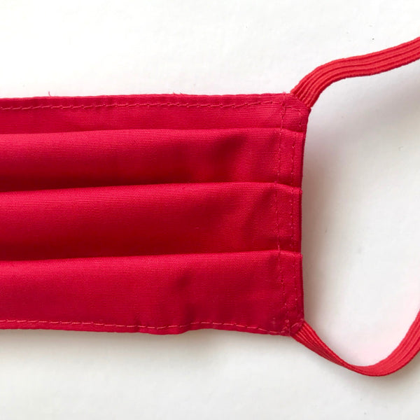 Cotton Washable Surgical Face Mask Plain Red – Bold Beanies