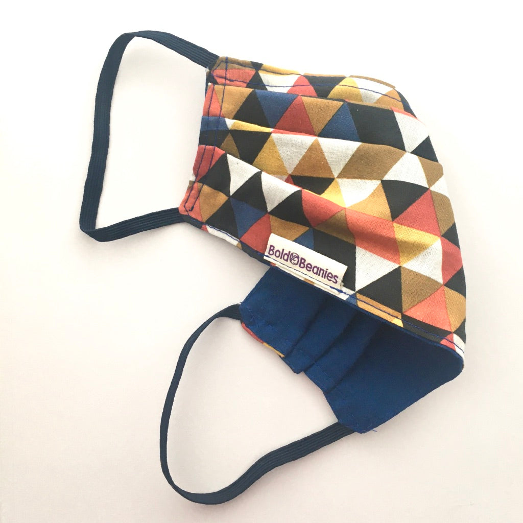 Surgical-Style Face Mask Geo Print – Bold Beanies